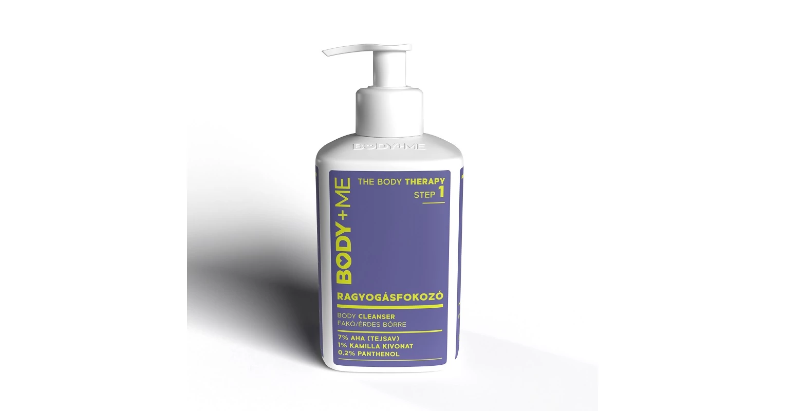 BODY+ME Ragyogásfokozó body cleanser AHA-savval